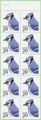32c Blue Jay Vending Booklet of 10