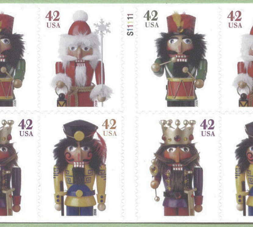 42¢ Christmas / Holiday Nutcrackers-SSP Convertible Booklet Stamp Details