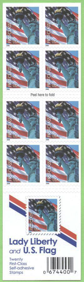 39¢ LadyLiberty-AP Nondenominated Convertible Booklet Stamp Details